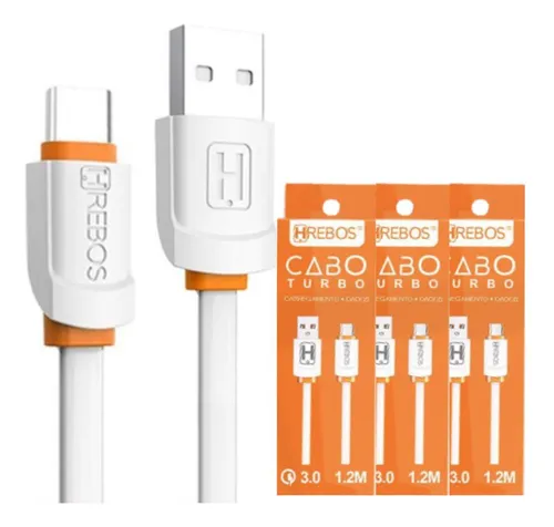 Kit 3 Cable cargador de datos USB Turbo tipo C flexible de 1,2 m ... Kit 3 Cable cargador de datos USB Turbo tipo C flexible de 1,2 m ...