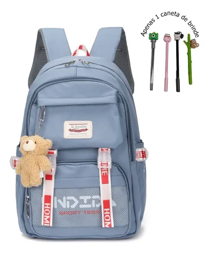 Mochila Grande Impermeável Kl Realce Asian Bear Design 45cm