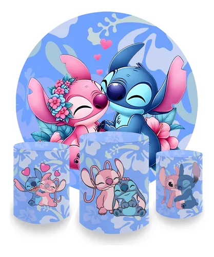 Kit Capa Painel Redondo Capa Cilindros Lilo Stitch 005 | Frete grátis