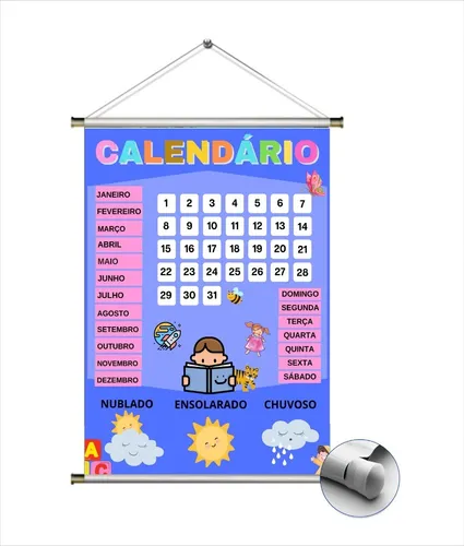 Banner Escolar Didático Calendário Completo | Parcelamento sem juros Banner Escolar Didático Calendário Completo | Parcelamento sem juros