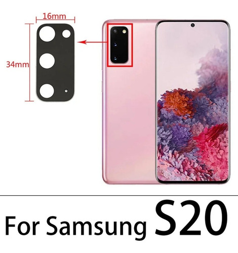 Lente Camara Trasera Samsung S20 Original Adhesivo Cuotas Sin Interés