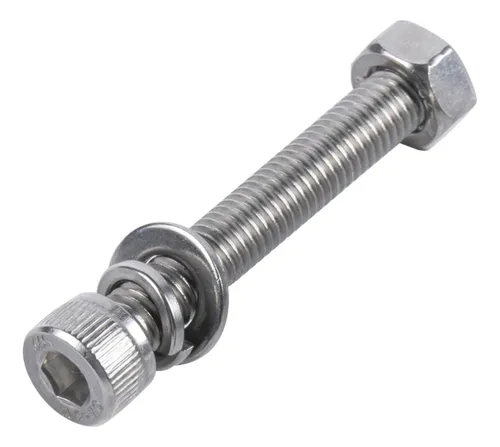 Tornillo Allen M8x12 Inox Con Tuerca Y Arandelas Dmt Solar | MercadoLibre
