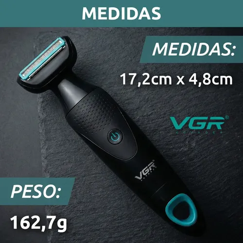 Afeitadora Eléctrica Vgr V-601 Intima Corporal Nariz 2 En 1 Color Verde ...