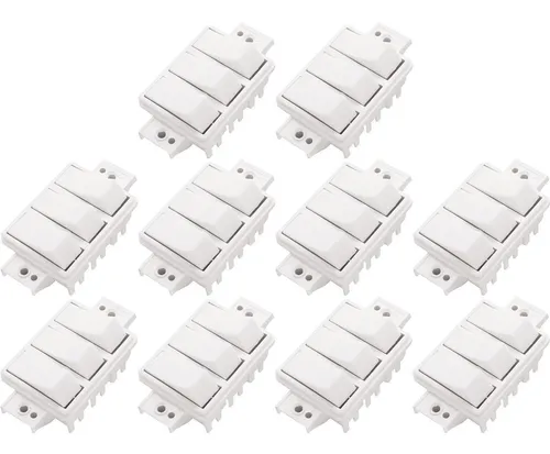Interruptor Simples E 2 Paralelo X Branco Sem Placa 10un | MercadoLivre Interruptor Simples E 2 Paralelo X Branco Sem Placa 10un | MercadoLivre