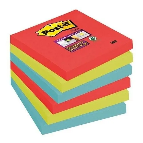 3m Post It Notas Adhesivas Super Sticky Brillo Extremo 6 Blo Meses