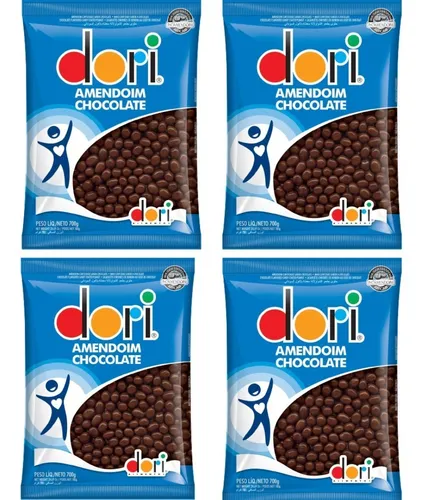 Kit 4 Pacotes De Amendoim De Chocolate Confeitado 700g- Dori | MercadoLivre Kit 4 Pacotes De Amendoim De Chocolate Confeitado 700g- Dori | MercadoLivre