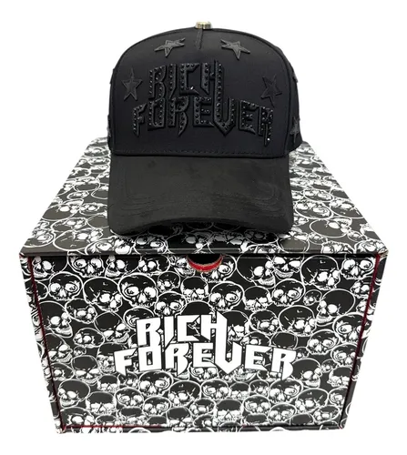 Gorra El Barbas Hats Rich Forever Con Caja Original Negro Adulto | MercadoLibre
