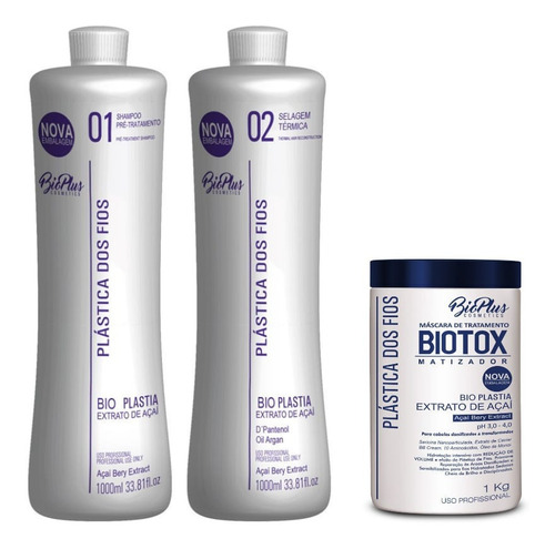 Bio Plus Kit Plastica Selagem Termica + Biotox Matizador | Parcelamento ... Bio Plus Kit Plastica Selagem Termica + Biotox Matizador | Parcelamento ...