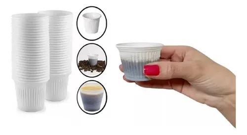 Copinho Plástico Descartável 50ml Café Cafezinho 5000unid Branco ...