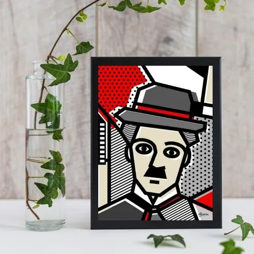 Cuadro decorativo Quadros On-Line Quadro charlie chaplin pop art ... Cuadro decorativo Quadros On-Line Quadro charlie chaplin pop art ...