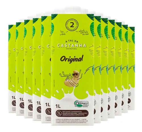 Bebida Vegetal A Tal Da Castanha Original 1l Cx C 12 Un Frete Grátis