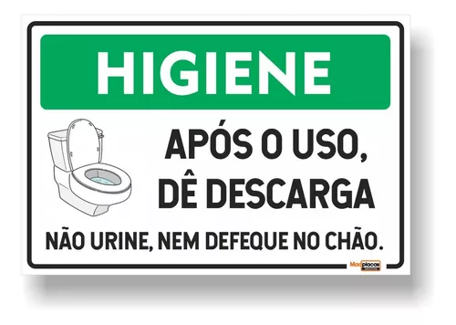 Placa P/ Banheiro Utilizar A Descarga Após O Uso 30x20 Pvc Placa P/ Banheiro Utilizar A Descarga Após O Uso 30x20 Pvc