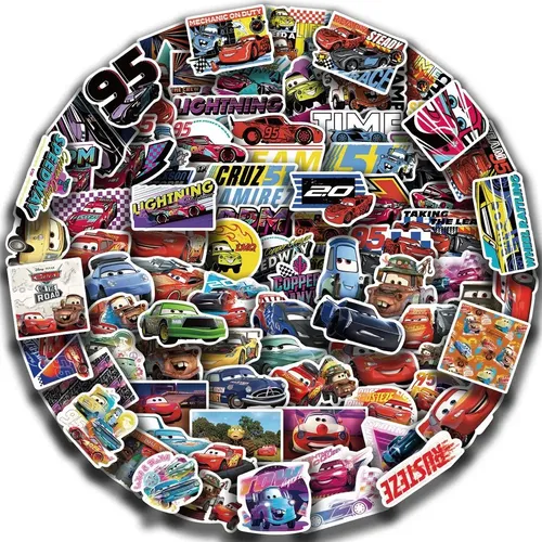Pegatinas Calcomanias De Pvc Contra Agua Mcqueen Cars 100pcs | Meses ...