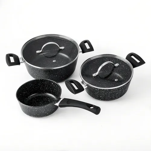 Batería De Cocina Cinsa Aluminio Forjado Forta Roca 5 Piezas Color Negro Batería De Cocina Cinsa Aluminio Forjado Forta Roca 5 Piezas Color Negro