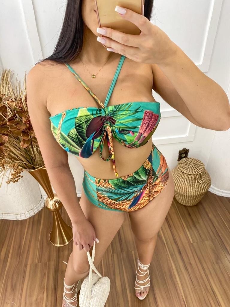 Biquínis Hots Pants Cintura Alta Cropped Regulável Com Bojo Mercado Livre