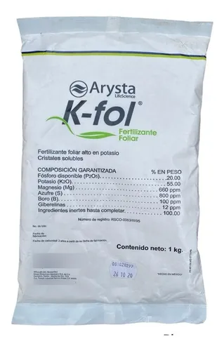 K Fol Nutriente Fertilizante Foliar Alto Potasio 1 Kg En Venta En