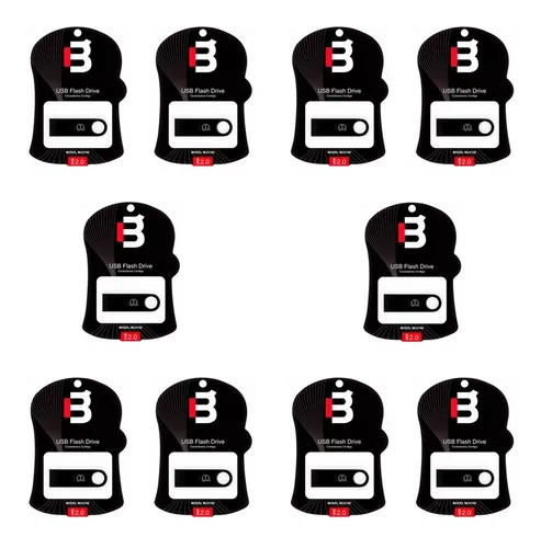 Kit 10 Piezas Memoria Usb Blackpcs 2108 32gb Negro Blister Kit 10 Piezas Memoria Usb Blackpcs 2108 32gb Negro Blister