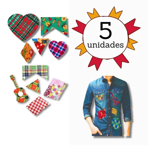 Kit Retalhos Tecido Customização Roupas Festa Junina | MercadoLivre Kit Retalhos Tecido Customização Roupas Festa Junina | MercadoLivre