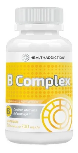 Complejo B Healthaddiction B Complex 60 Tabletas Sin Sabor Contiene