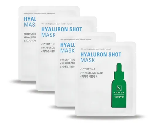 Pack 4 Mascarillas Facial Antiedad Amplen Ácido Hialurónico Cuotas