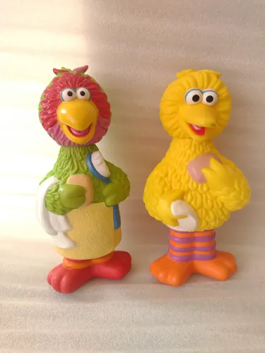 Figuras Coleccionables Plaza Sésamo Abelardo Y Big Bird 19cm Mercadolibre