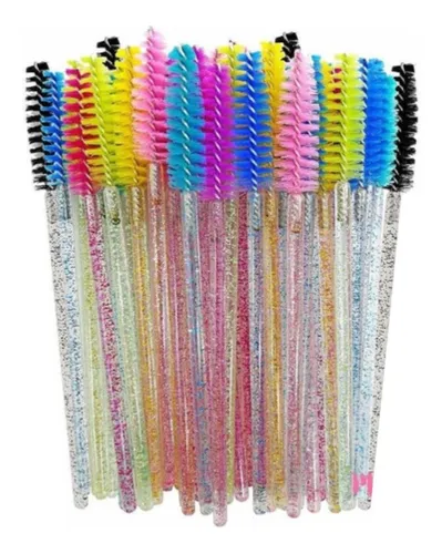 50 Cepillos Desechables Glitter Para Extensión De Pestañas 50 Cepillos Desechables Glitter Para Extensión De Pestañas