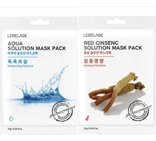 Mascarilla Coreana Reafirmante Ginseng And Aqua Paquete 20pz Meses