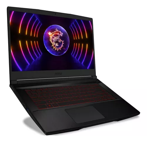 Notebook gamer MSI Thin GF63 preta 15.6 Notebook gamer MSI Thin GF63 preta 15.6