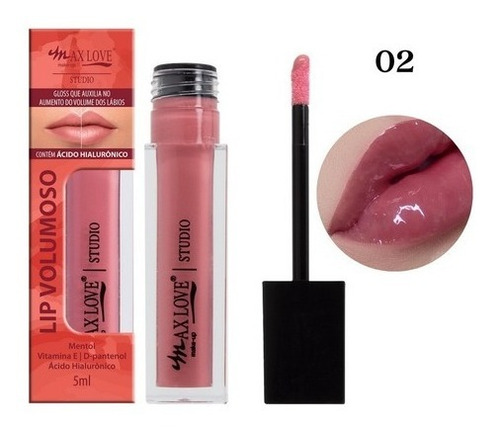 Gloss Lip Max Love Nude Efeito Volumoso C Ácido Hialurônico