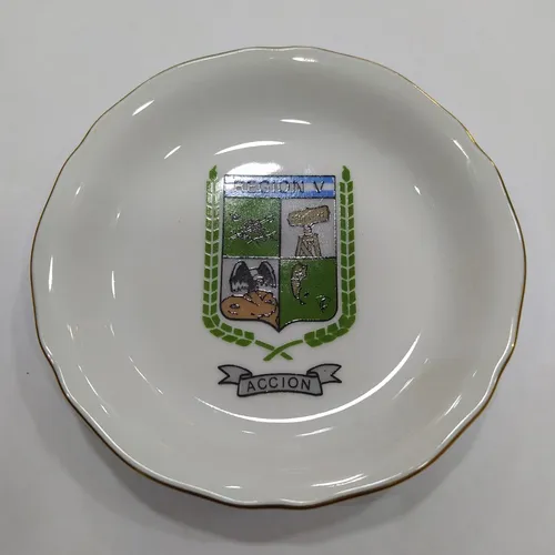 Plato Conmemorativo Porcelana Región 5 Acción Plato Conmemorativo Porcelana Región 5 Acción