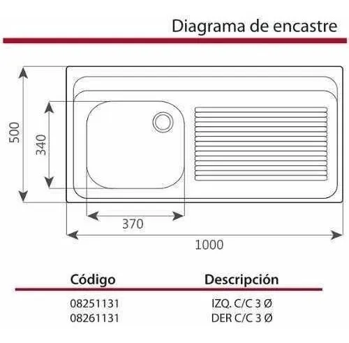 Fregadero Teka Sobreponer 100.50 1c 1e Izq C/c 3ø 8251131 Fregadero Teka Sobreponer 100.50 1c 1e Izq C/c 3ø 8251131