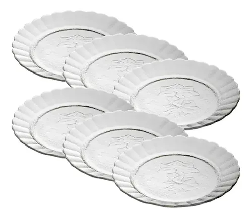 Plato Hondo Vidrio Modelo Orquídea Durax X6 Plato Hondo Vidrio Modelo Orquídea Durax X6