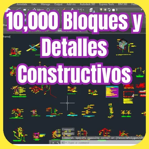 Paquete 10,000 Bloques Y Detalles Constructivos De Autocad | Meses sin interés