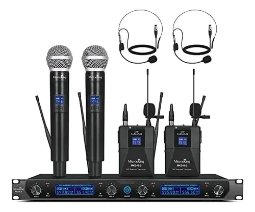 Sistema de microfone sem fio Microcking, conjunto de microfone ... Sistema de microfone sem fio Microcking, conjunto de microfone ...