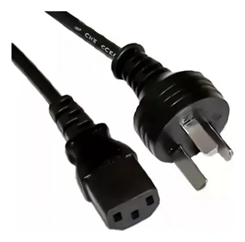 Cable Corriente Power Interlock Pc 3 Patas P/monitor P/fuent Negro ...