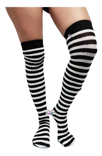 Medias De Rayas Para Disfraz Halloween Variedad De Colores Cuotas