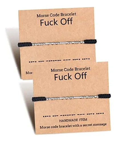 Shonyin Fuck Off Morse Code Pulseras Amistad Juego De Pulser | Cuotas sin interés