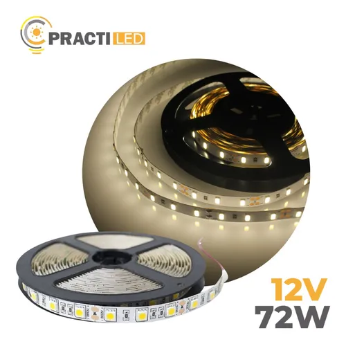 Tira Led Interior Blanco Frío Cálido 5050 5m Adhesiva