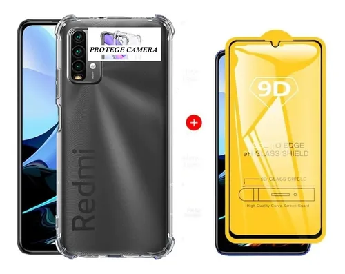 Capa Case Anti Impacto Para Redmi 9t Pelicula Vidro 3d 9d