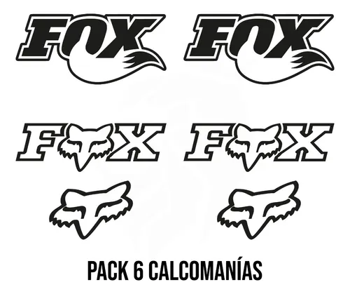 Calcomanias Stickers Fox Para Moto 6 Piezas Meses Sin Intereses