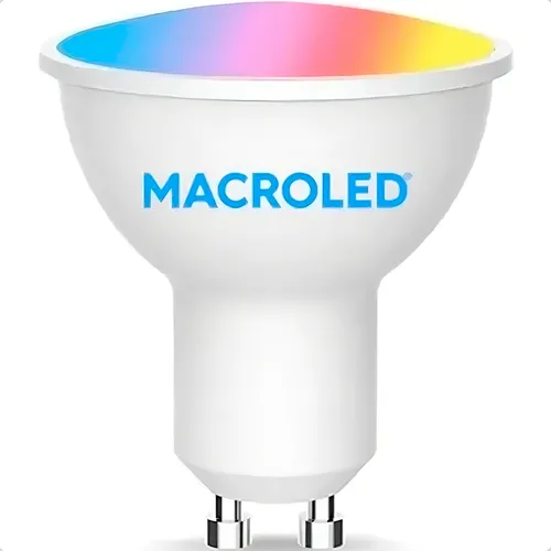 Lampara Led Dicroica Wifi 5w Smart Rgb Fria Calida Macroled Lampara Led Dicroica Wifi 5w Smart Rgb Fria Calida Macroled