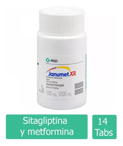 Janumet Xr 100 Mg 1000 Mg Con 14 Tabletas Envío Gratis
