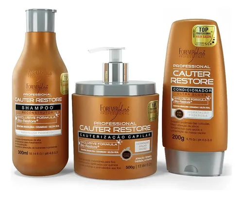 Kit Forever Liss Cauter Restore 3 Produtos Mercadolivre