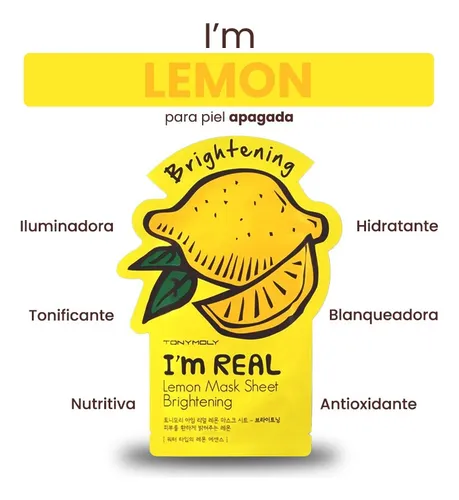 Mascarilla Facial Limón Hidratante Y Luminosidad Tonymoly Meses Sin