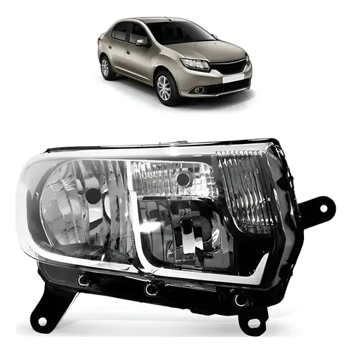Farol Logan 2014 2015 2016 2017 2018 Sandero Mascara Negra ...