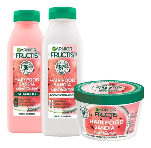 Kit Garnier Fructis Hair Food Sandía Rutina Completa | MercadoLibre