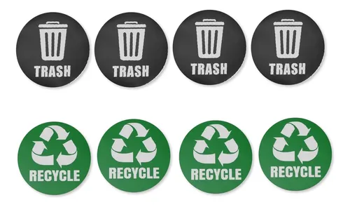 Paquete De 4 Adhesivos De Reciclaje Bote De Basura, Vin... | Cuotas sin ... Paquete De 4 Adhesivos De Reciclaje Bote De Basura, Vin... | Cuotas sin ...