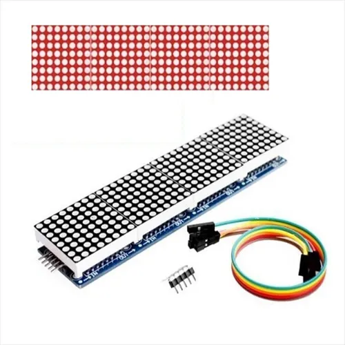 Módulo 4 X Matriz De Puntos Led Rojo 8x8 Max7219 Arduino Pic Módulo 4 X Matriz De Puntos Led Rojo 8x8 Max7219 Arduino Pic