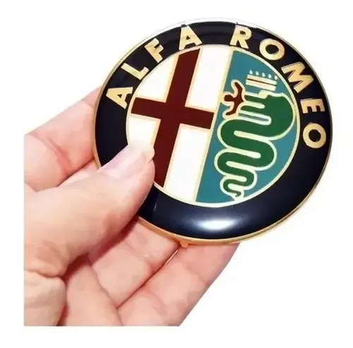 2x Emblema Alfa Romeo Capô Porta Mala 74mm 145 147 156 164 ...