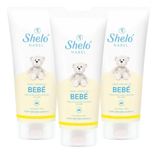 Crema Corporal Bebe Con Sabila Y Miel Shelo Nabel® 250ml.3pz | Meses ... Crema Corporal Bebe Con Sabila Y Miel Shelo Nabel® 250ml.3pz | Meses ...